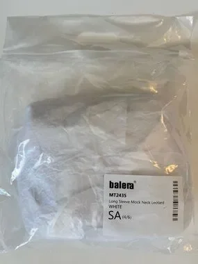 balera | Other | Balera Dancewear White Long Sleeve Mock Neck Leotard ...